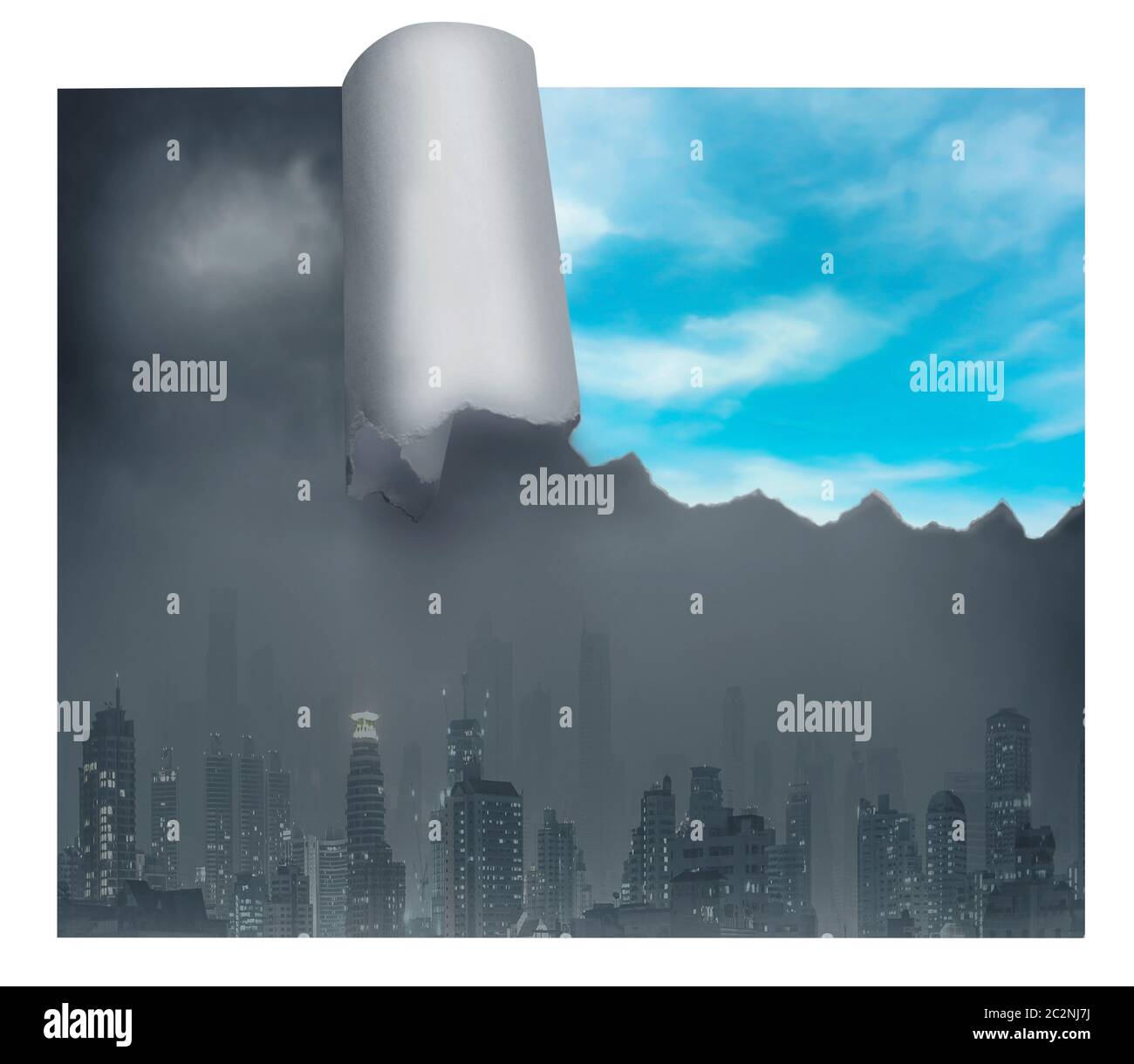 Blue sky dark Cut Out Stock Images & Pictures - Alamy