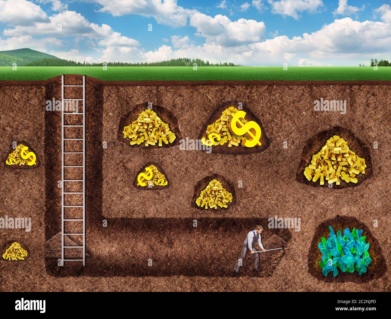 Man Digging A Deep Hole High Resolution Stock Photography and Images ...
