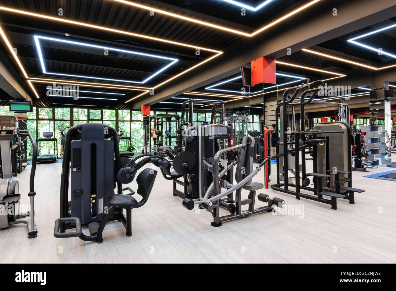 Modern gym interior Stock Photo - Alamy