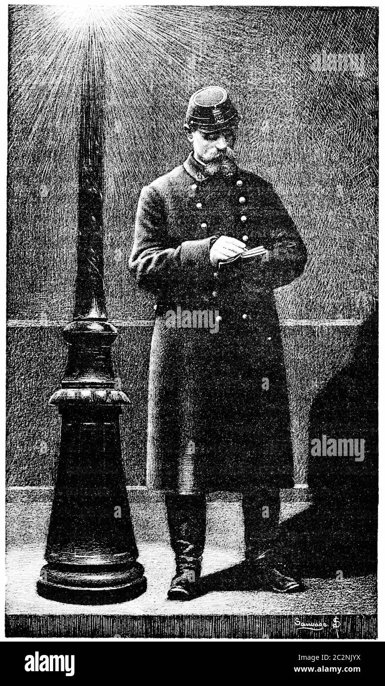 Peacekeeper, vintage engraved illustration. Paris - Auguste VITU – 1890 ...