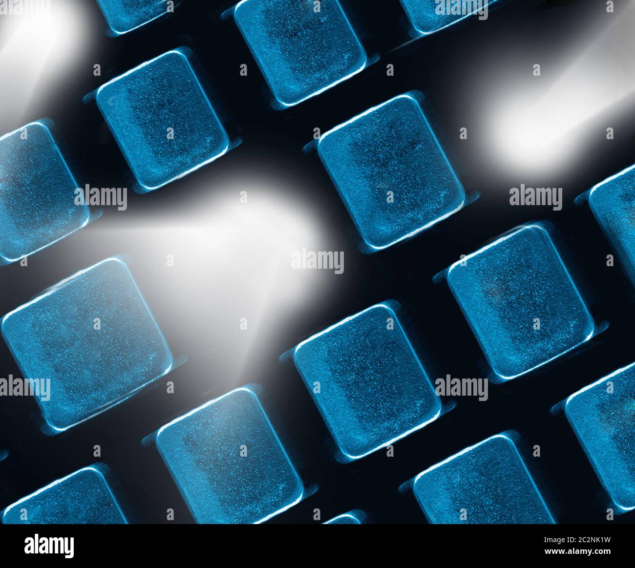 Keyboard without some keys and lights from there Stock Photo - Alamy