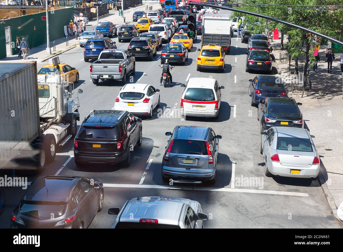 Traffic car jam congestion on city street in USA Stock Photo - Alamy