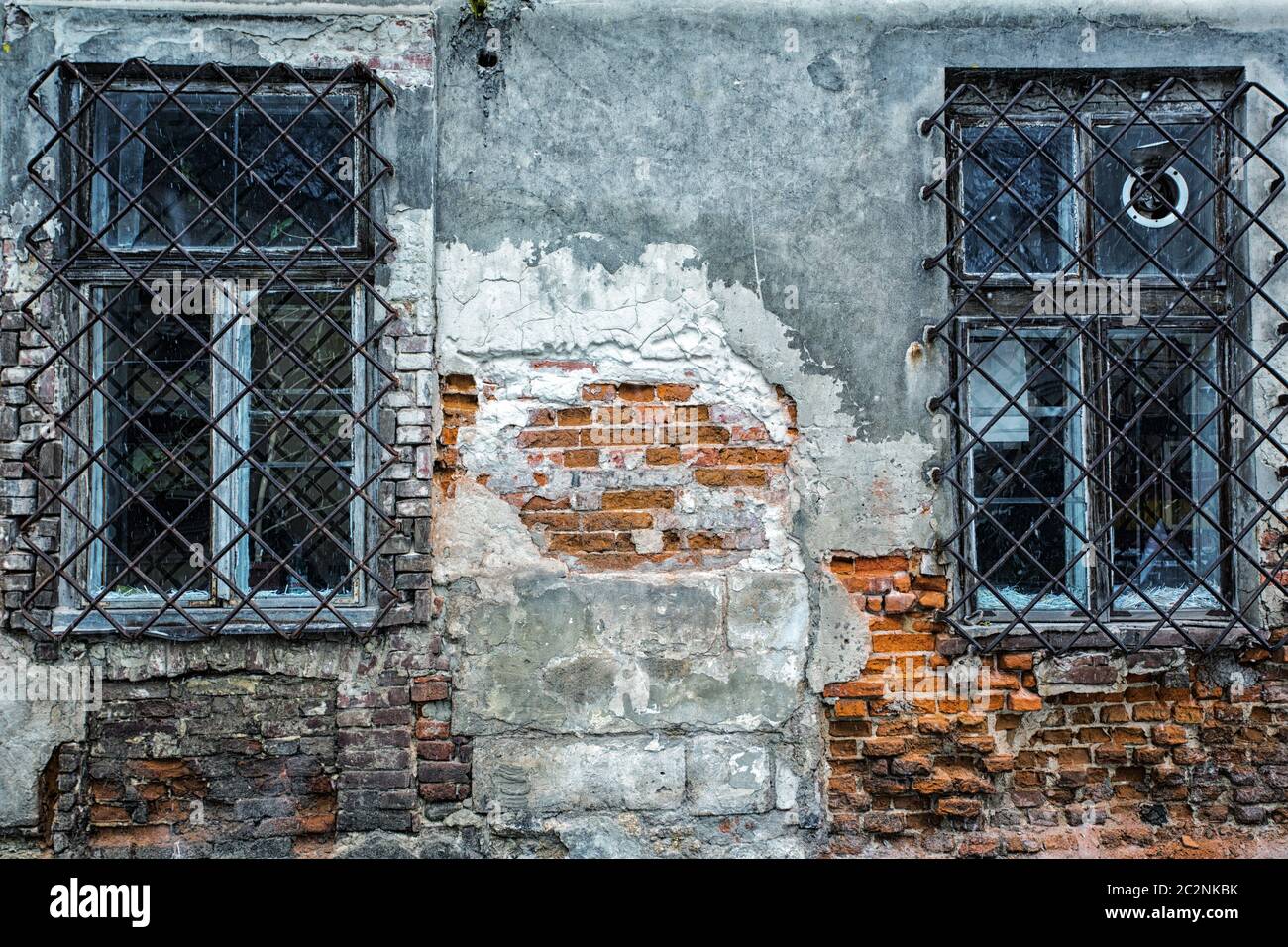 Abandoned old house with windows Stock Photo - Alamy