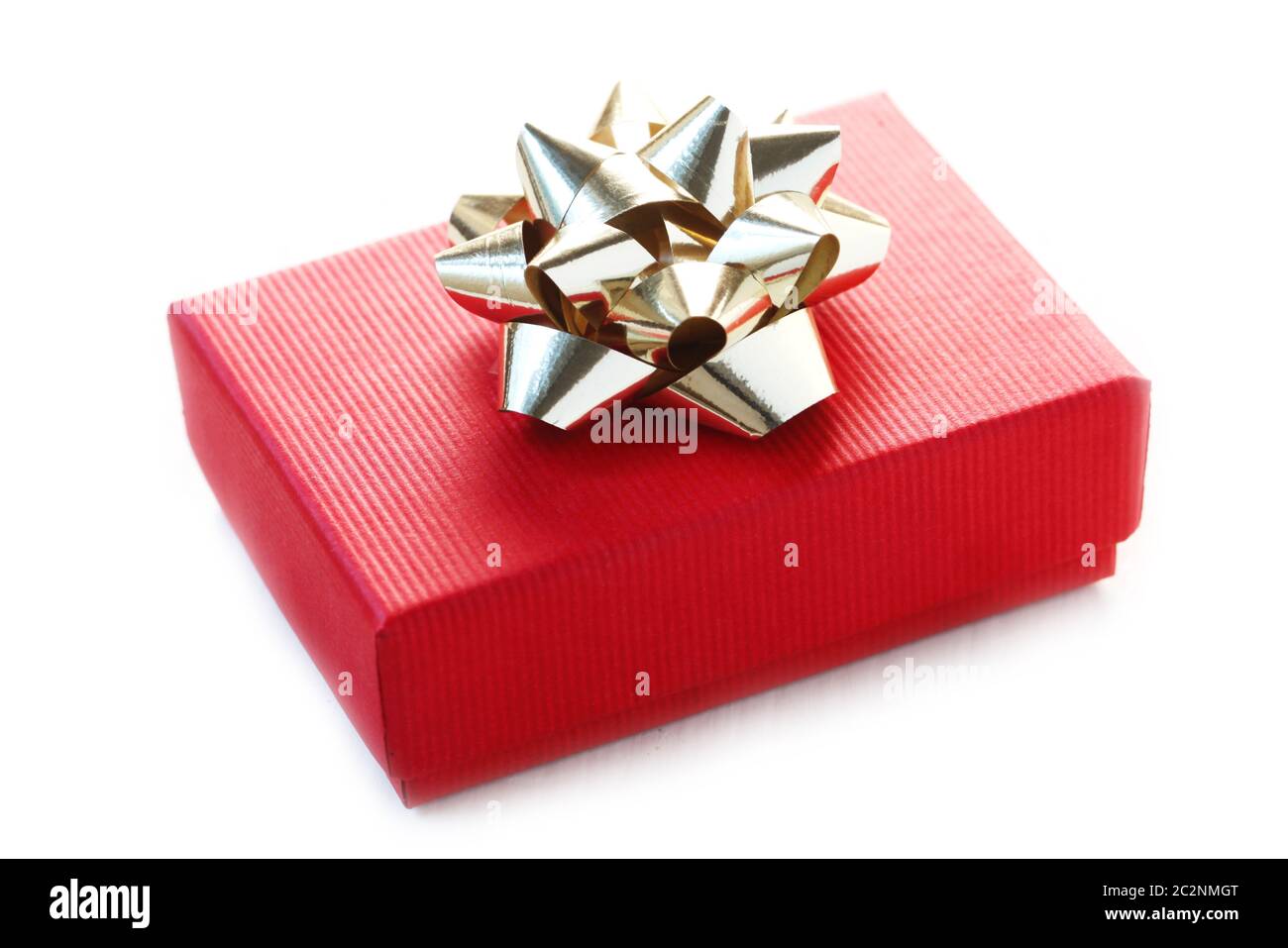Red Present Isolated Over White Stock Photo - Alamy