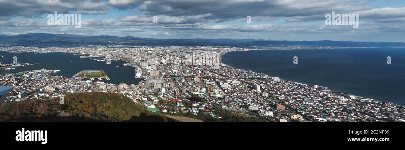 sapporo skyline panorama view from mount moiwa Stock Photo - Alamy