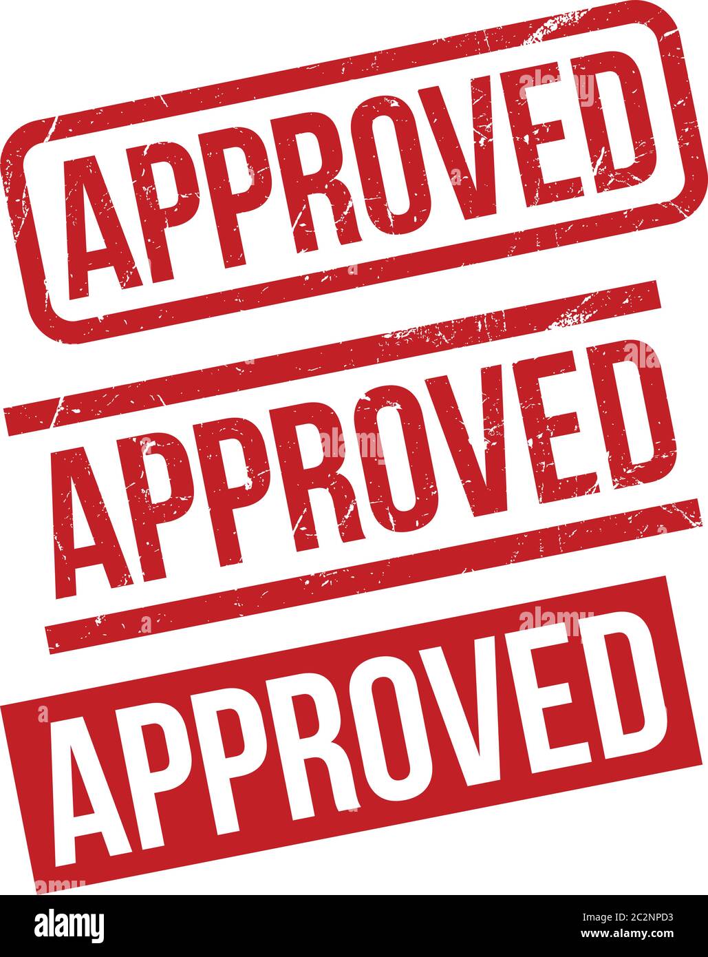 Approved Rubber Stamp Set Vector Illustration - Vector Stock Vector ...