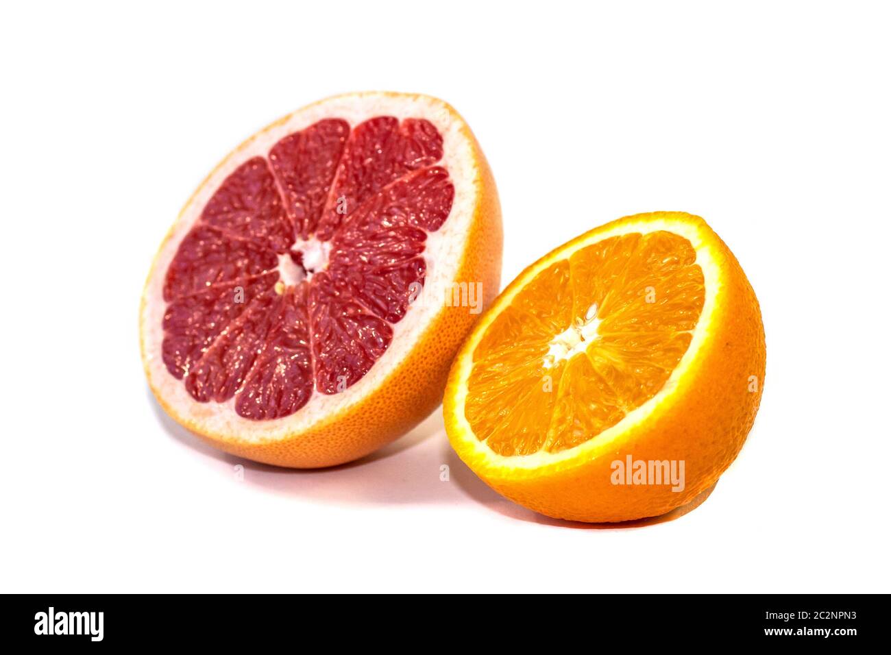 photo of grapefruit and orange closeup, isolate Stock Photo - Alamy