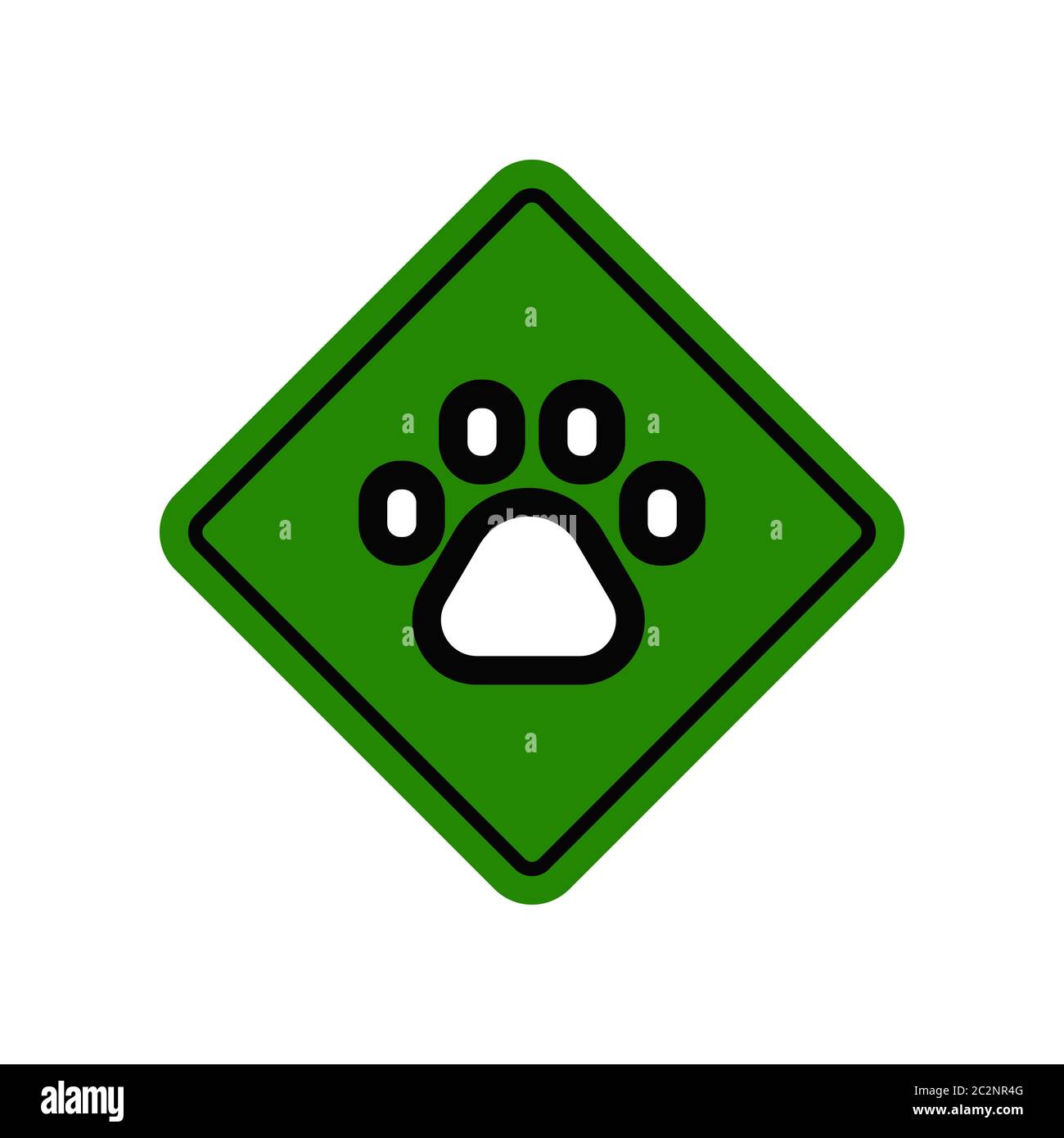 Pet friendly sign isolated on white background Stock Vector Image & Art ...