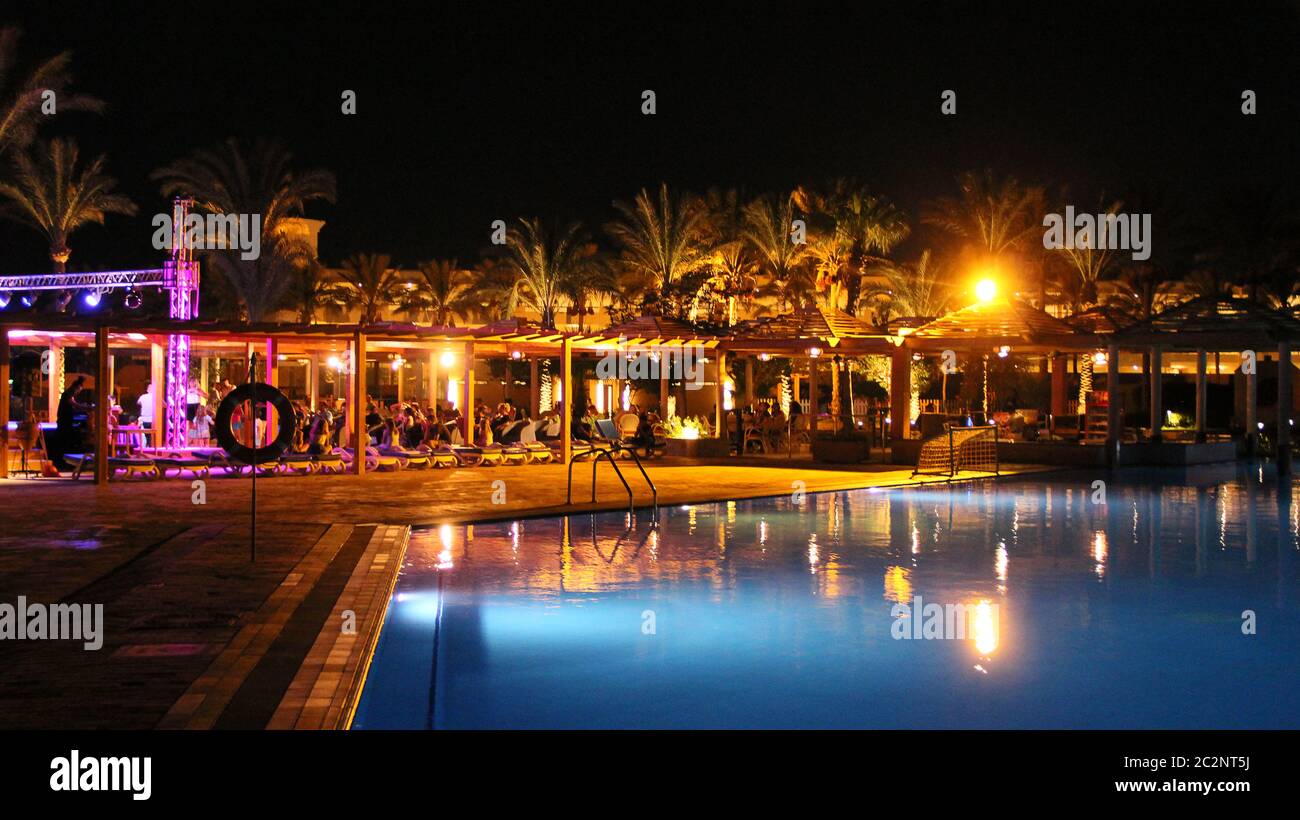 Swimming pool night house hi-res stock photography and images - Alamy