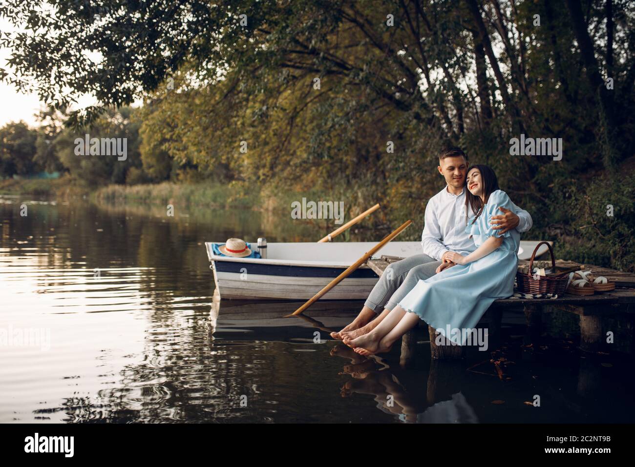 Romantic Couple On Boat High Resolution Stock Photography and Images ...