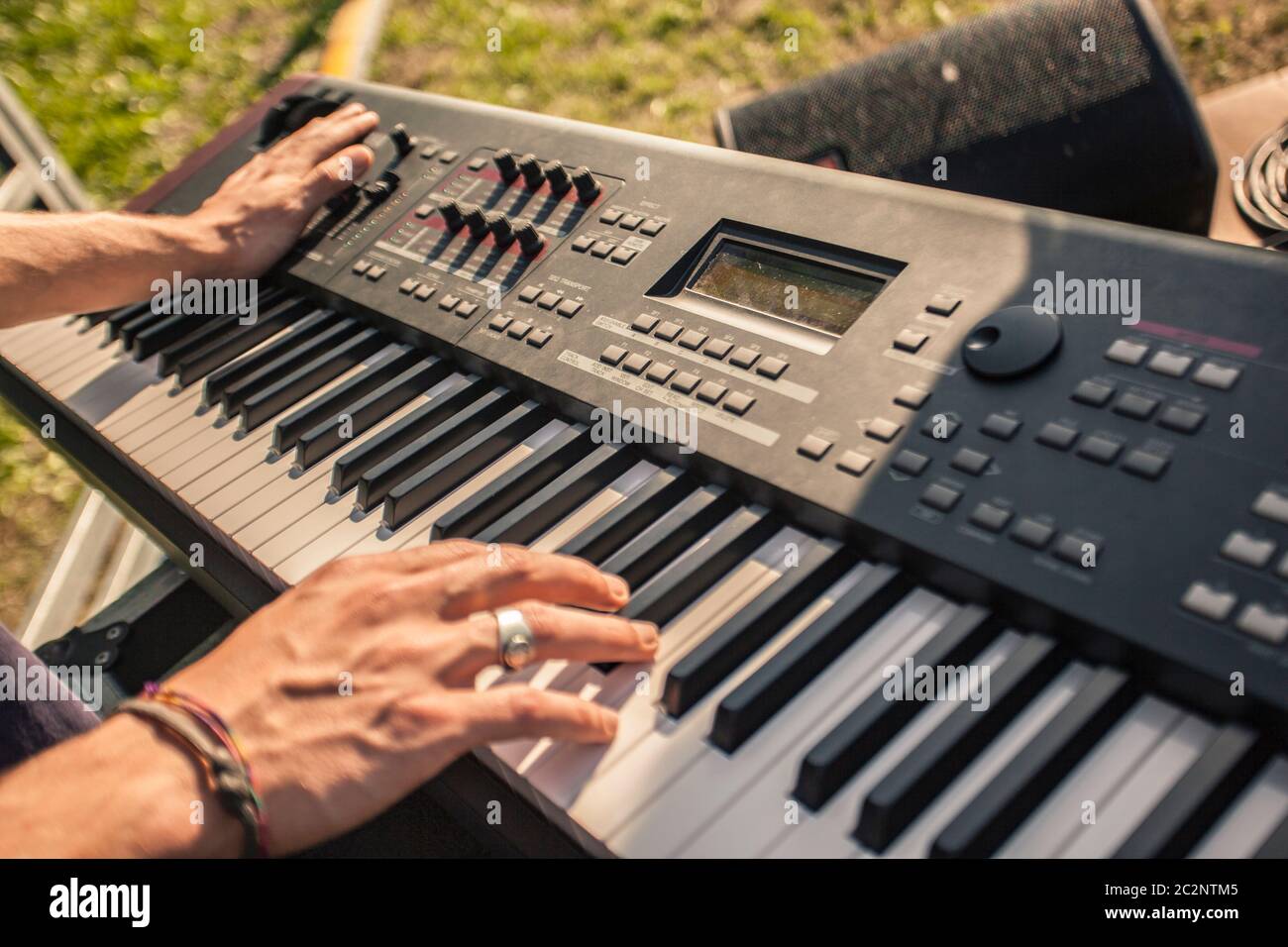 Person playing piano rock concert hi-res stock photography and images ...