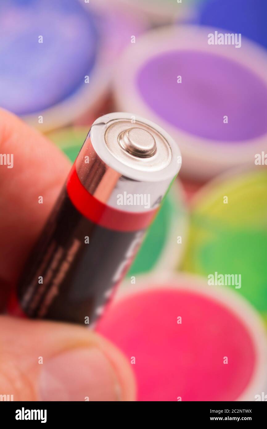 battery in closeup Stock Photo - Alamy