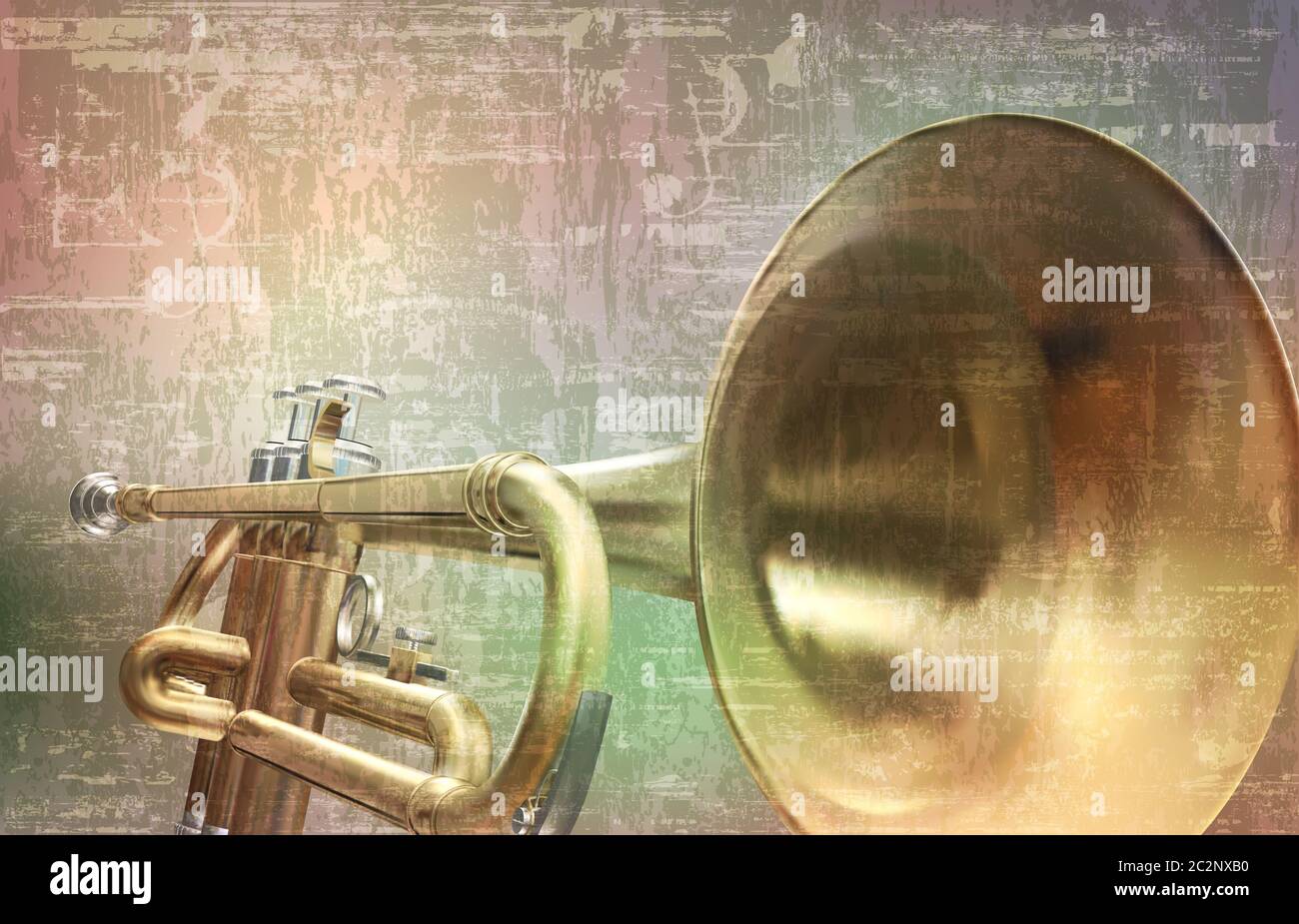 abstract gray grunge vintage sound background trumpet Stock Photo - Alamy