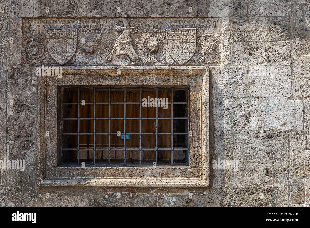 windows in the facades of ancient medieval houses Stock Photo - Alamy