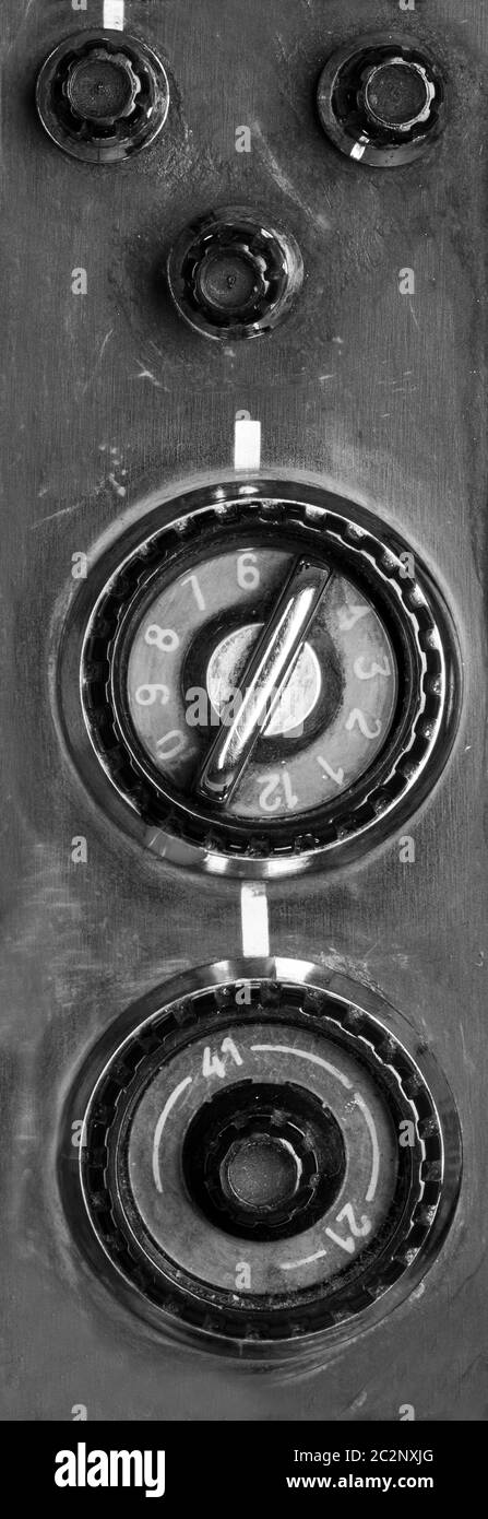 Vintage TV controls. Use for background or texture Stock Photo - Alamy