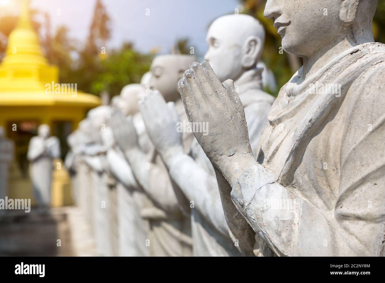 Buddha statues in a temple on Sri Lanka closeup, Ceylon. Asia culture ...