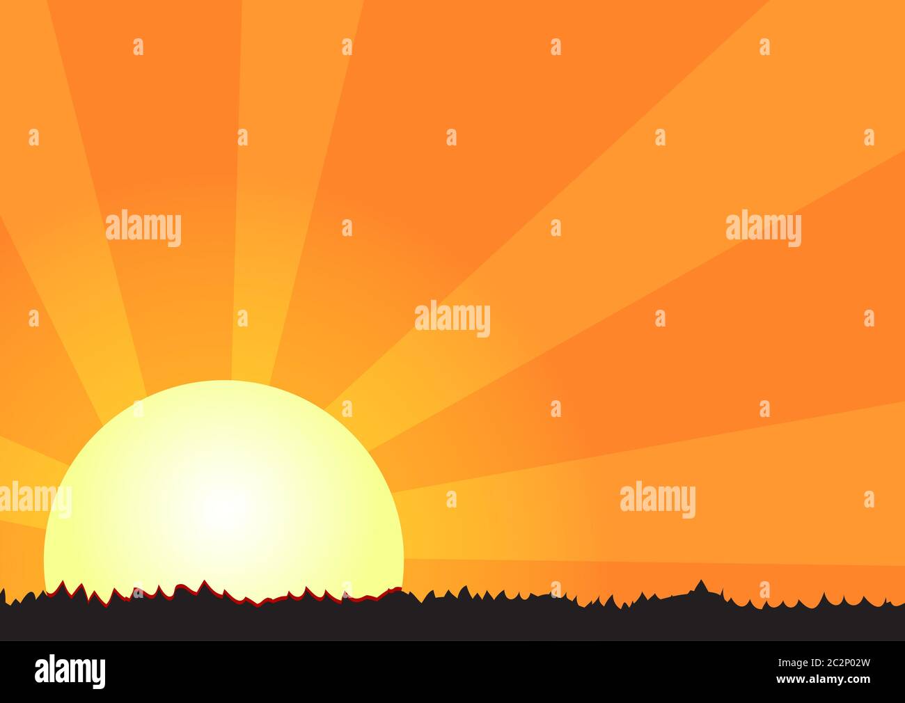 Background from the sun with rays Stock Photo - Alamy