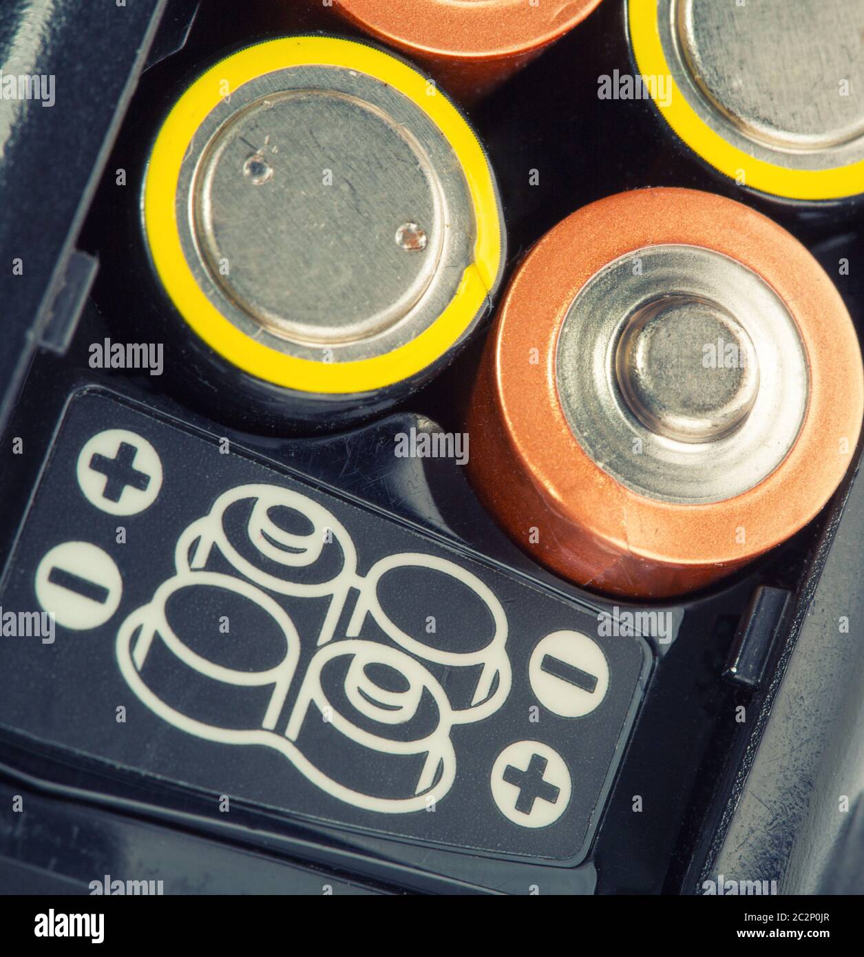 Loading batteries into a electronic device Stock Photo - Alamy