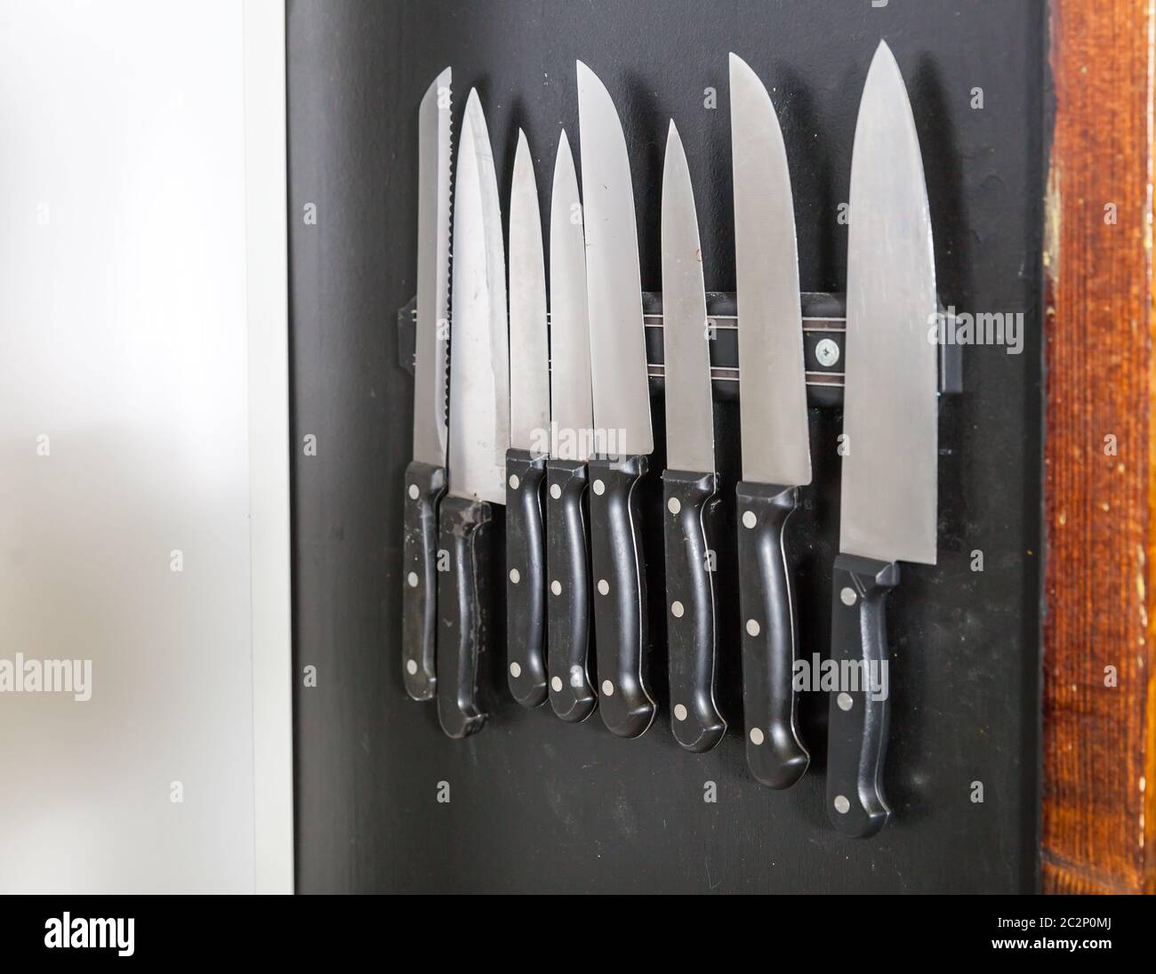 Knife kit on magnetic base Stock Photo - Alamy