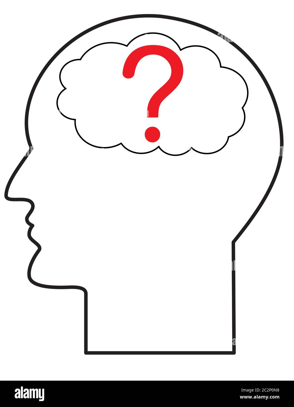 Contour of human head Stock Photo - Alamy