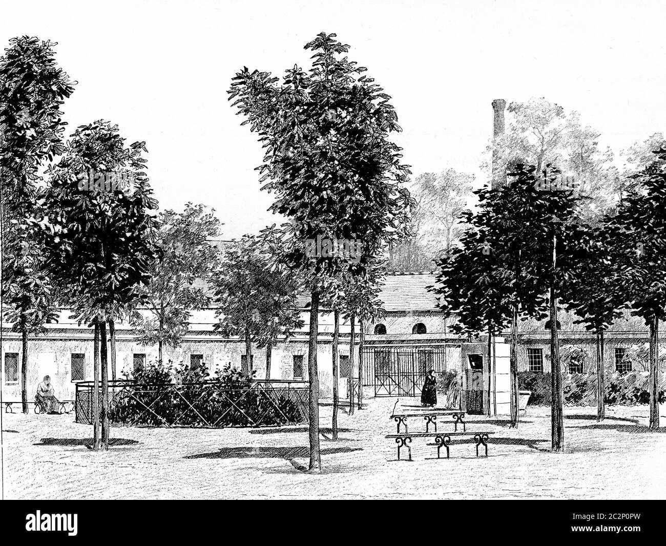 Mental facility at the Pitie-Salpetriere Hospital in Paris, France ...