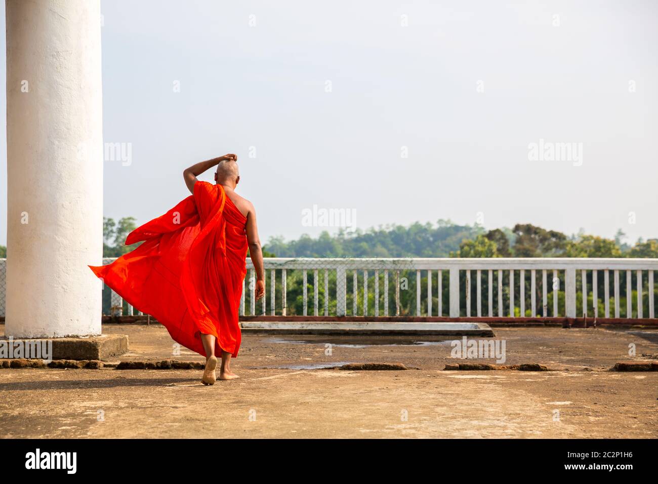 Buddhist in old buddha temple. Ceylon, Unesco heritage. Asia culture ...