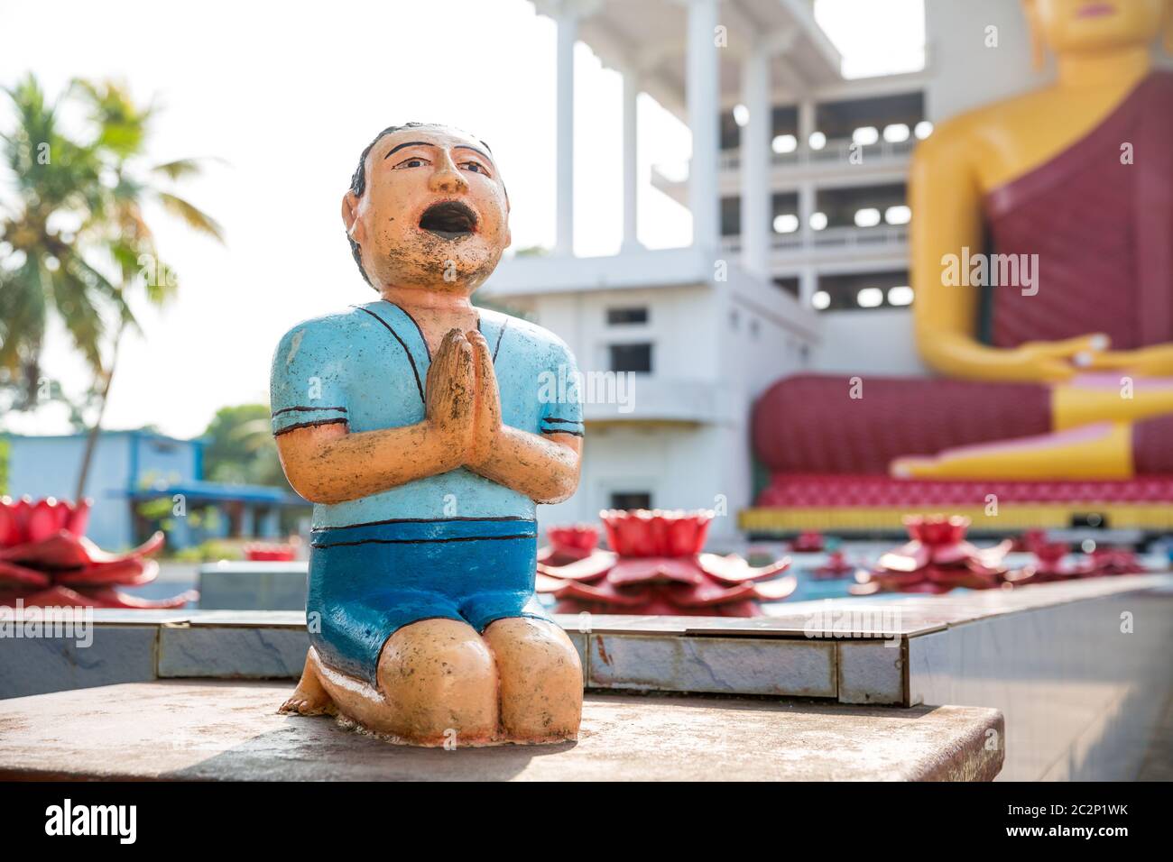 Sri Lanka, ancient buddha statues in a temple. Ceylon, Unesco heritage ...