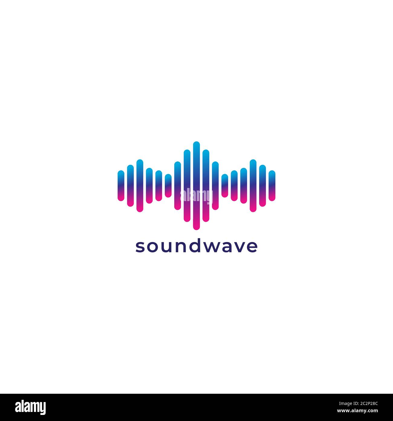Colorful rounded spectrum bar audio signal vector illustration. Logo ...