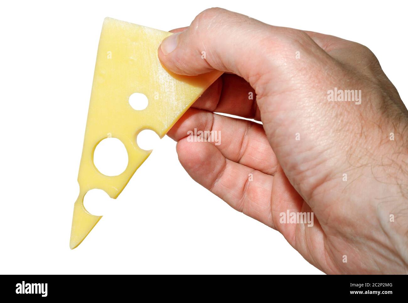 Hand with cheese Stock Photo - Alamy