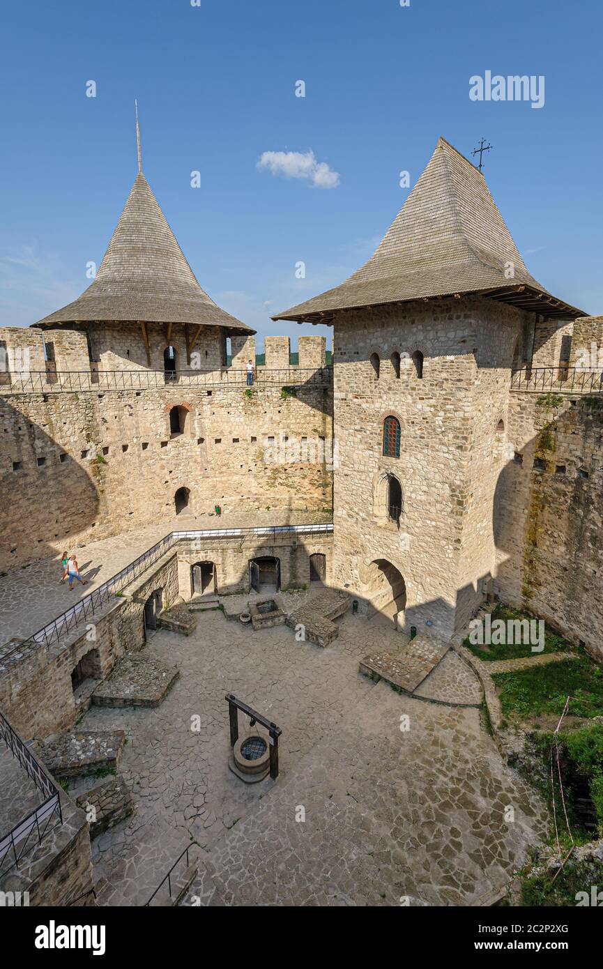 Inner space of medieval fortress in Soroca, Republic of Moldova Stock ...