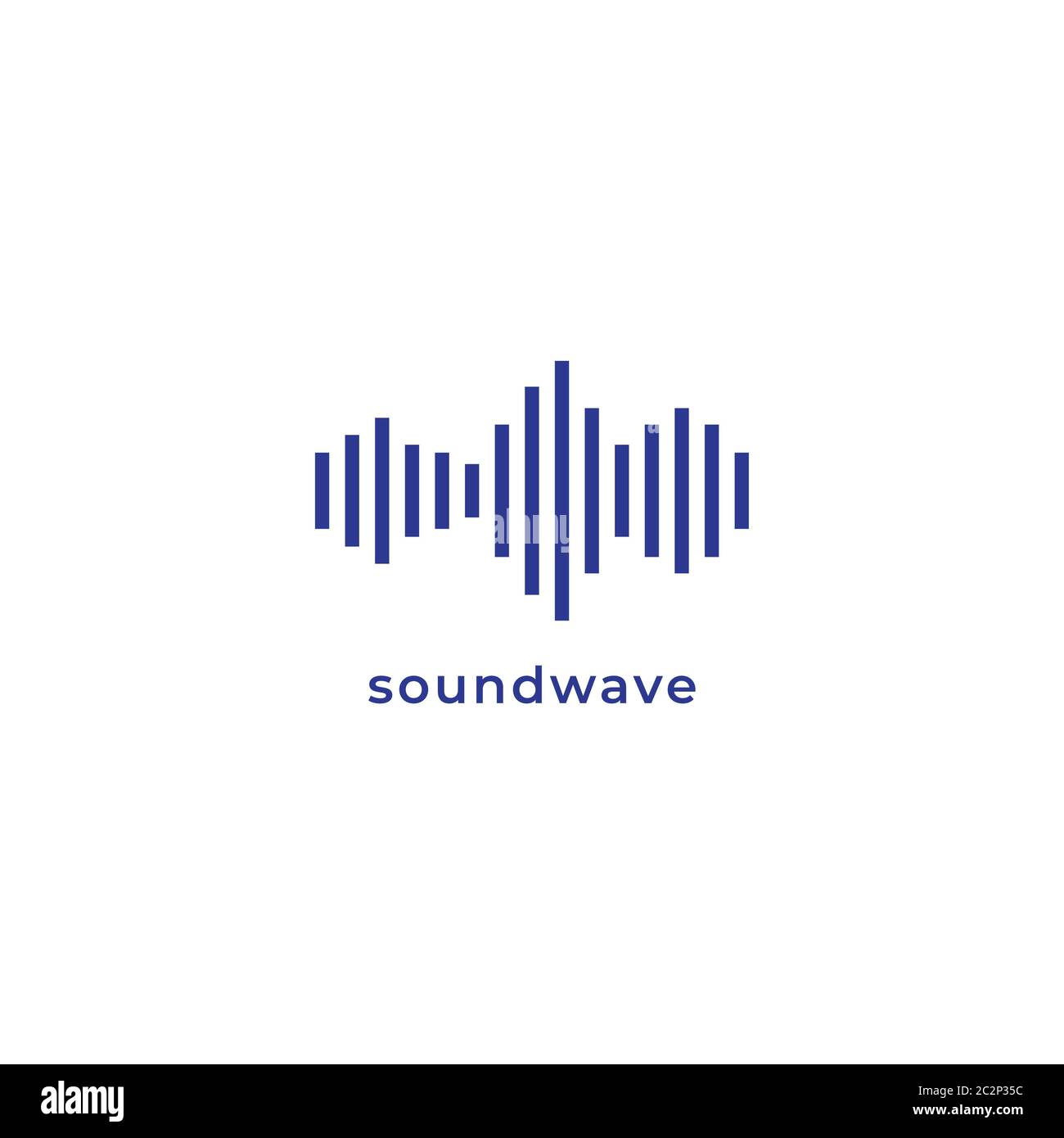 Blue spectrum bar audio signal vector illustration. Logo design ...