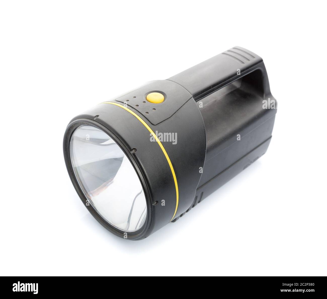 Handy flashlight isolated on white Stock Photo - Alamy