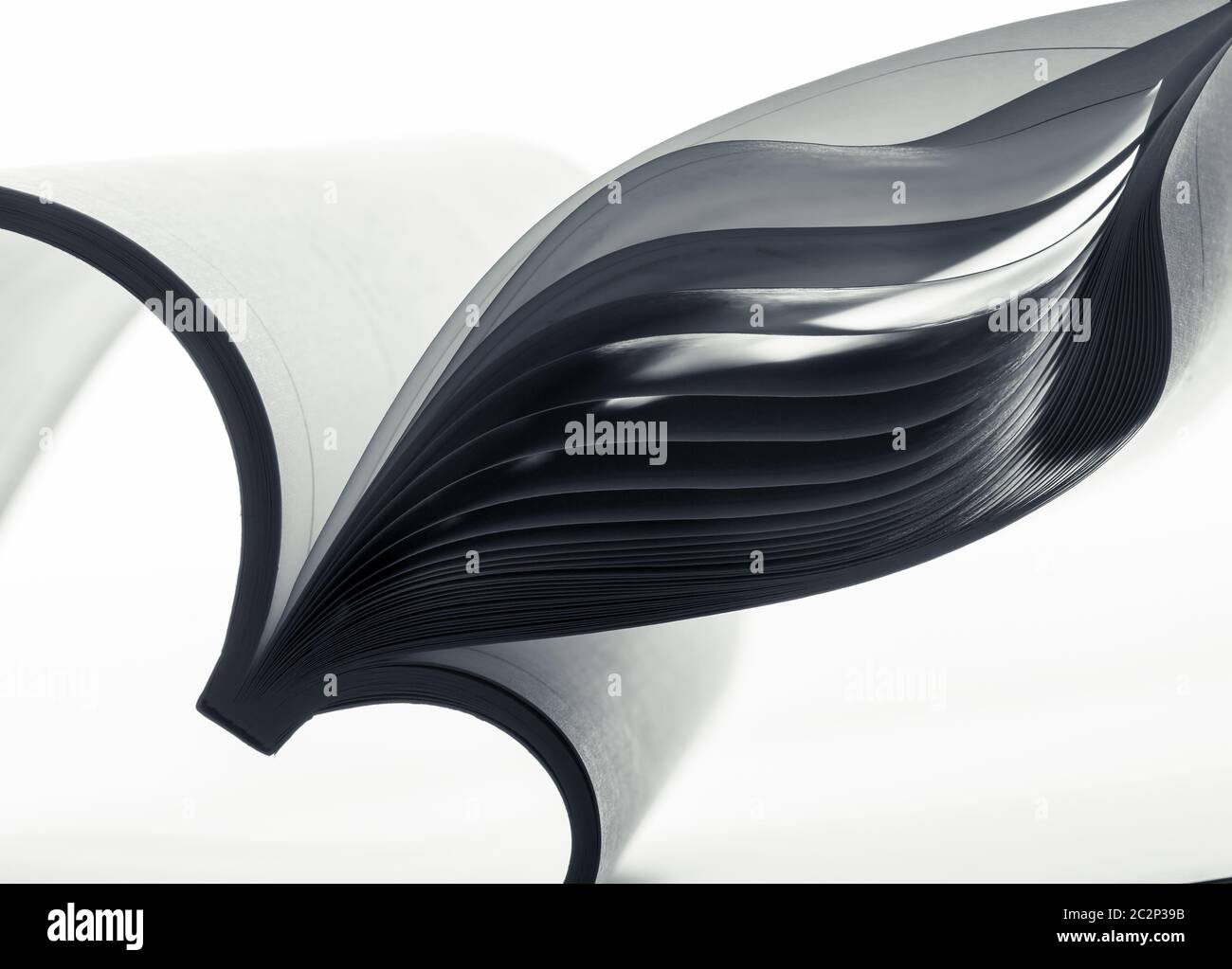 Abstract curves of paper sheets. Toned image Stock Photo - Alamy