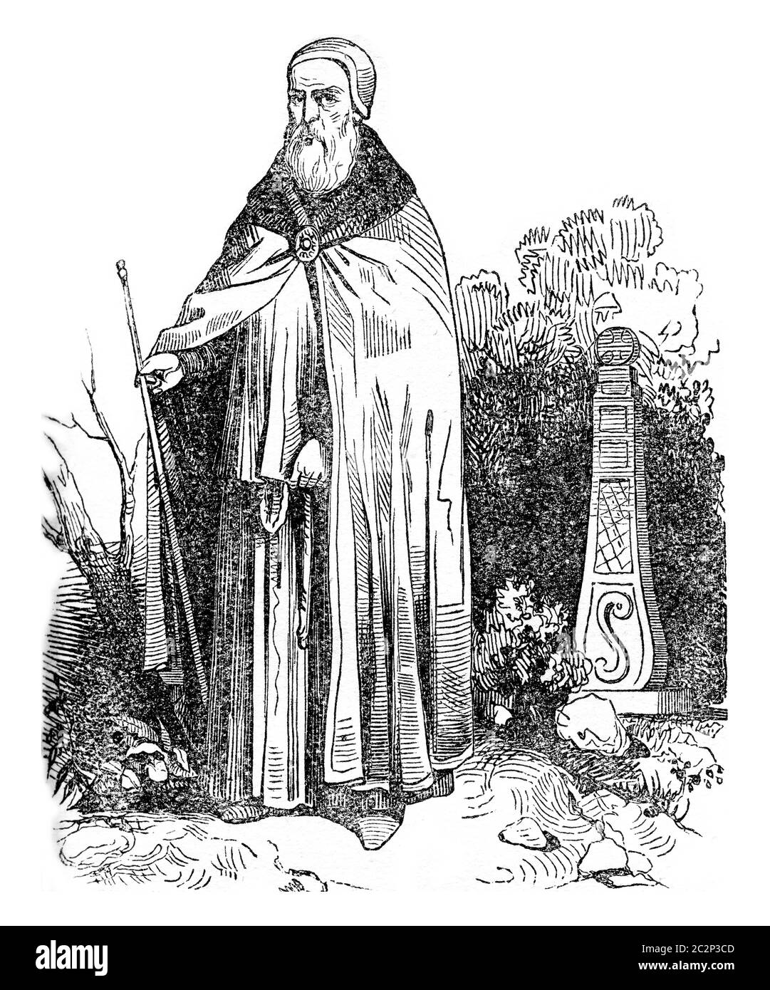 Costume priests in the seventh century, Meyrick, ancient costumes Great ...