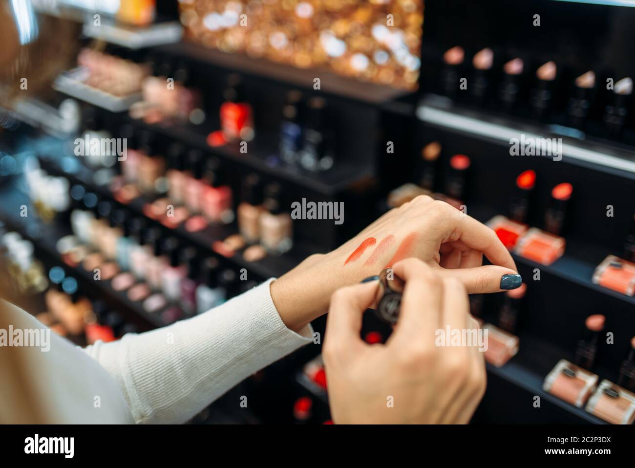 Lipstick tester hi-res stock photography and images - Alamy