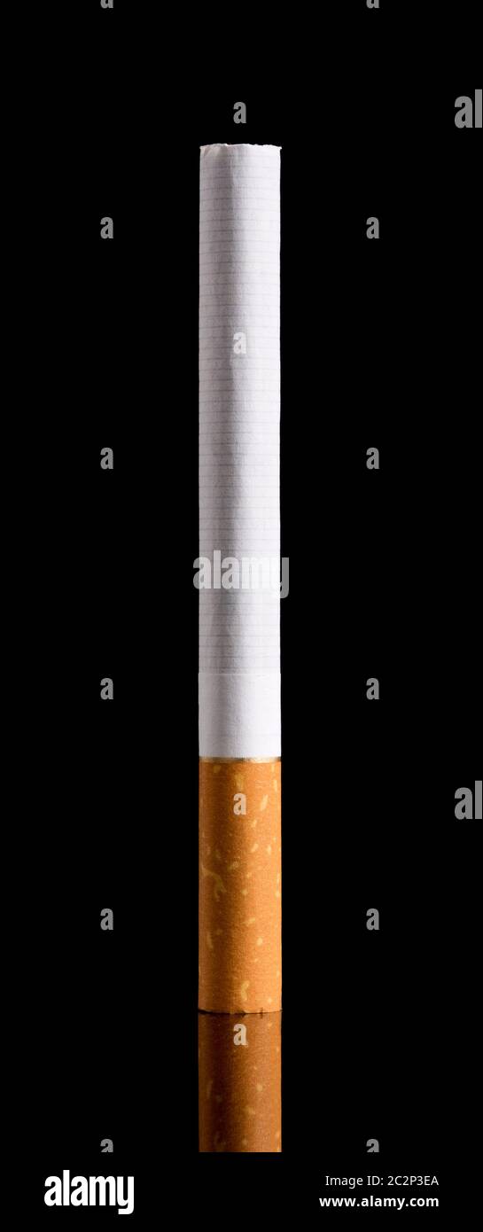 Closeup of classic cigarette. Isolated on black Stock Photo - Alamy