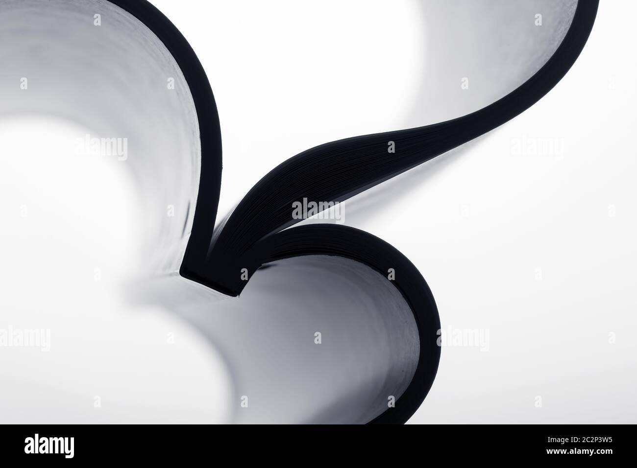 Paper sheets forming abstract curves Stock Photo - Alamy