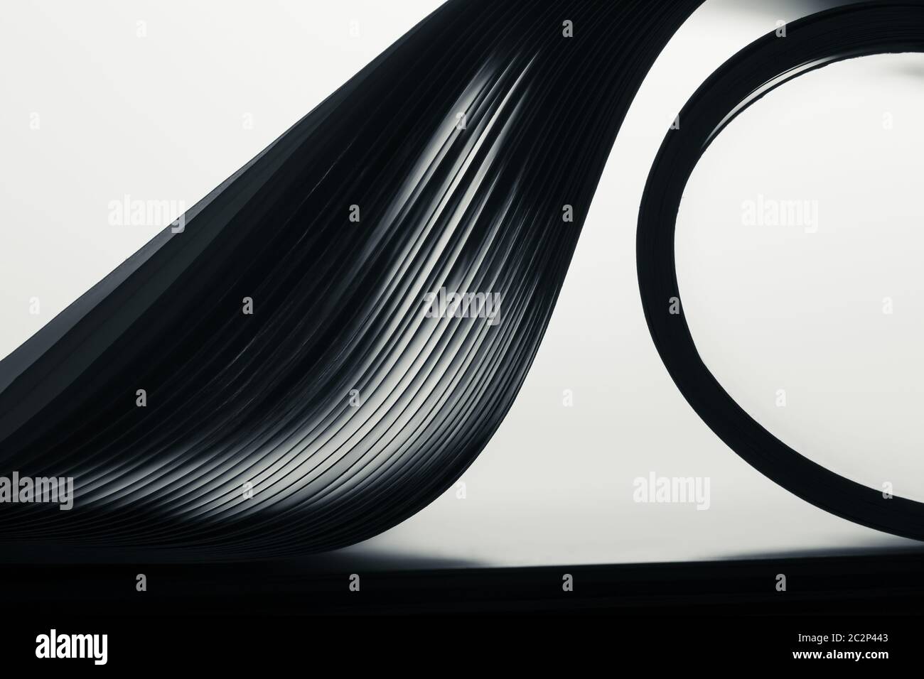 Macro view of abstract paper curves Stock Photo - Alamy