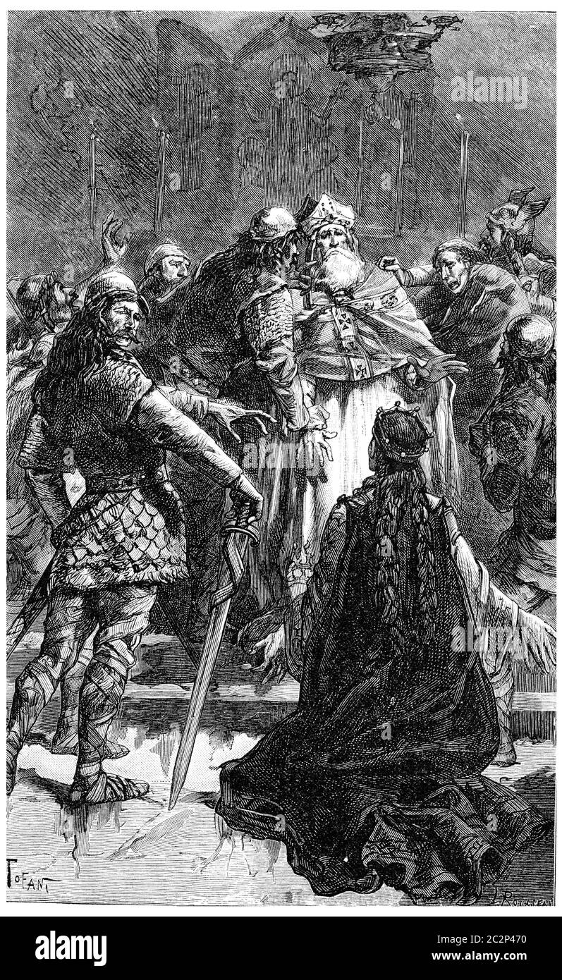 Saint radegonde beg the saint medard dedicate to the Lord, vintage ...