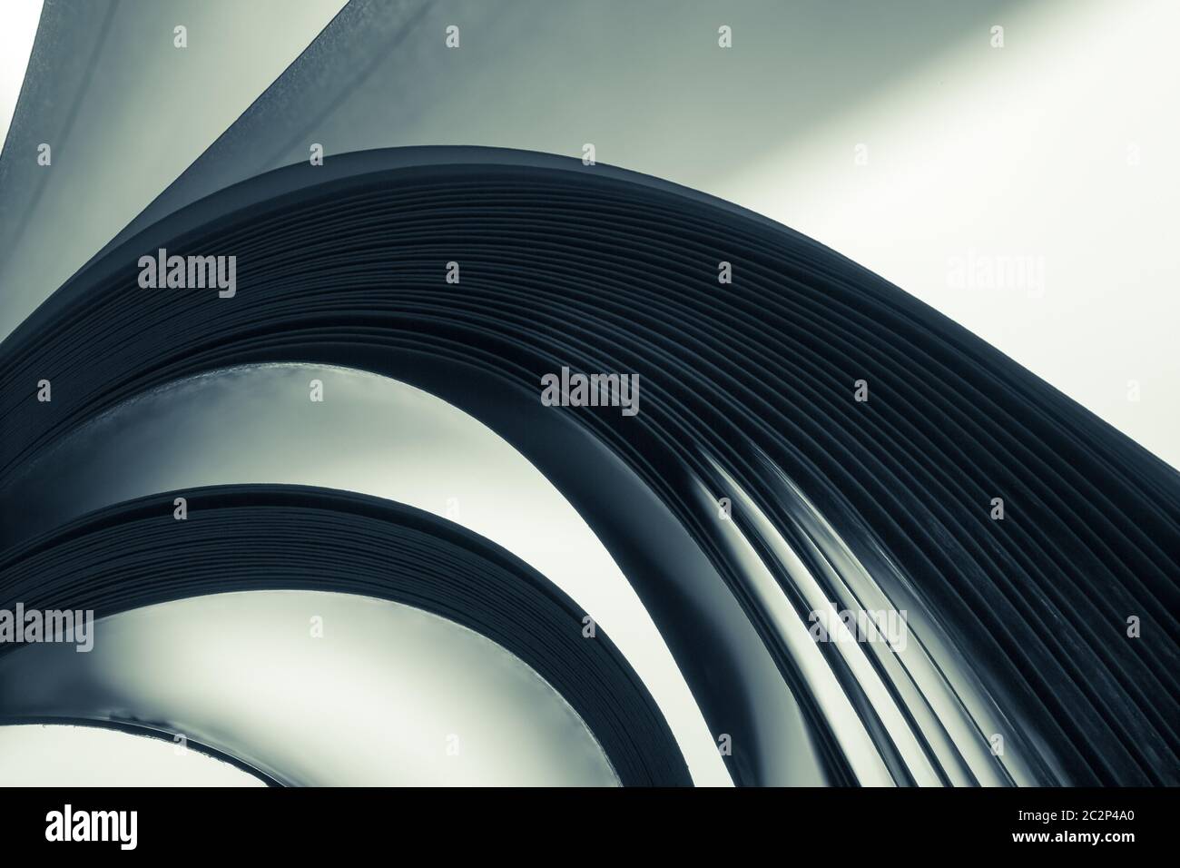 Abstract paper curves closeup. Toned Stock Photo - Alamy