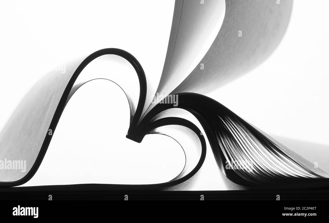 Paper sheets forming abstract curves Stock Photo - Alamy