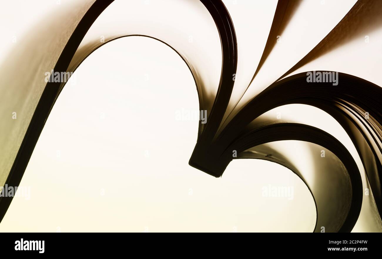 Paper sheets forming abstract curves Stock Photo - Alamy