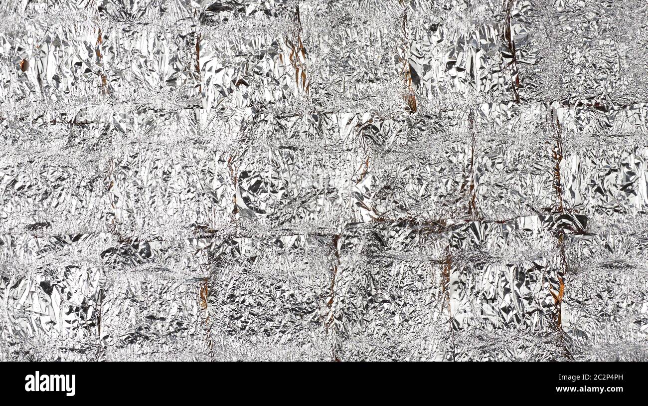 crumpled candy wrappers texture, foil, close up Stock Photo - Alamy