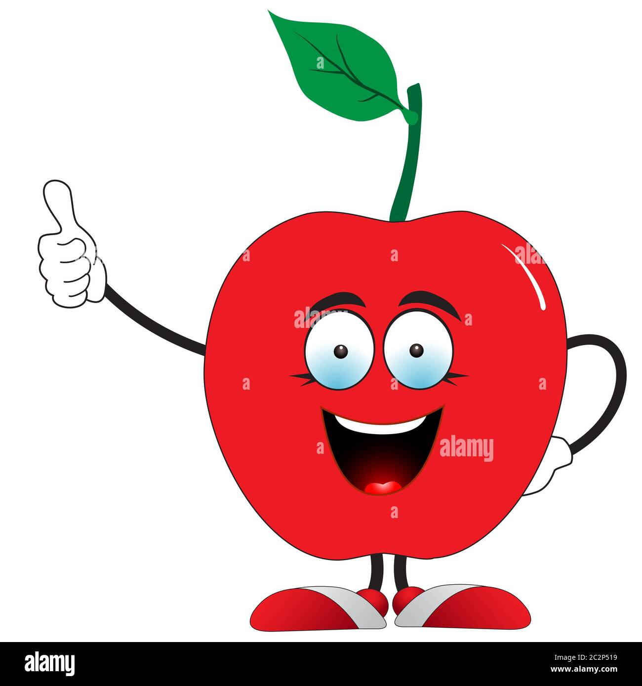 Red apple says super Stock Photo - Alamy