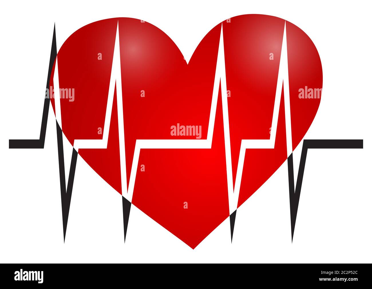 Heart and cardiogram Stock Photo - Alamy
