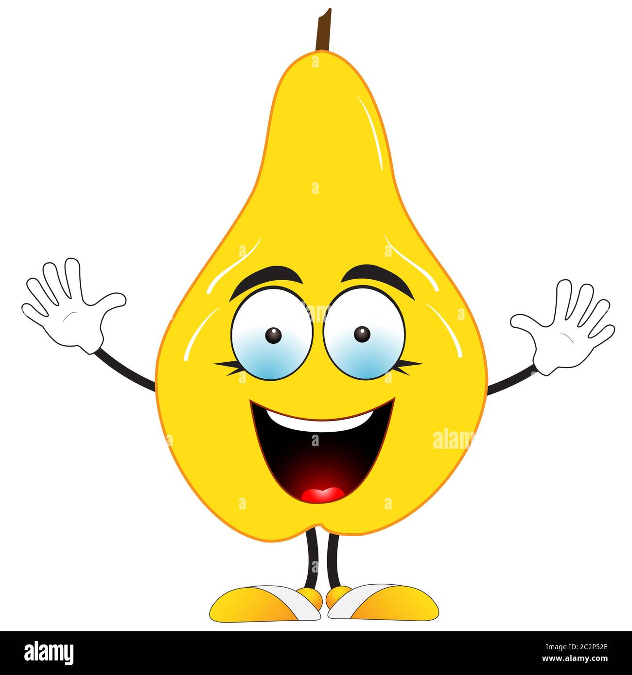 Smiling yellow pear Stock Photo - Alamy