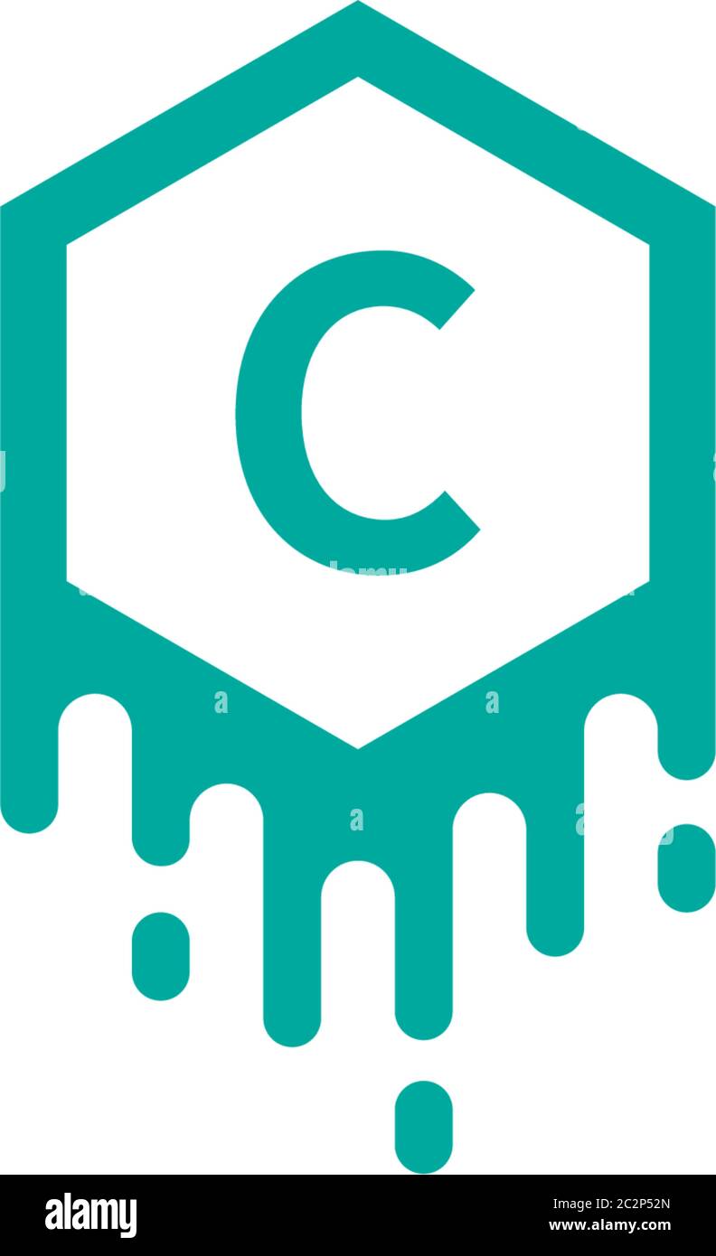Letter C logotype in green color design concept illustration Stock ...