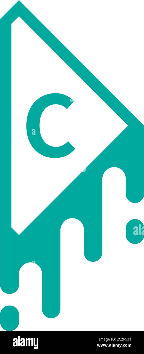 Letter C logotype in green color design concept illustration Stock ...