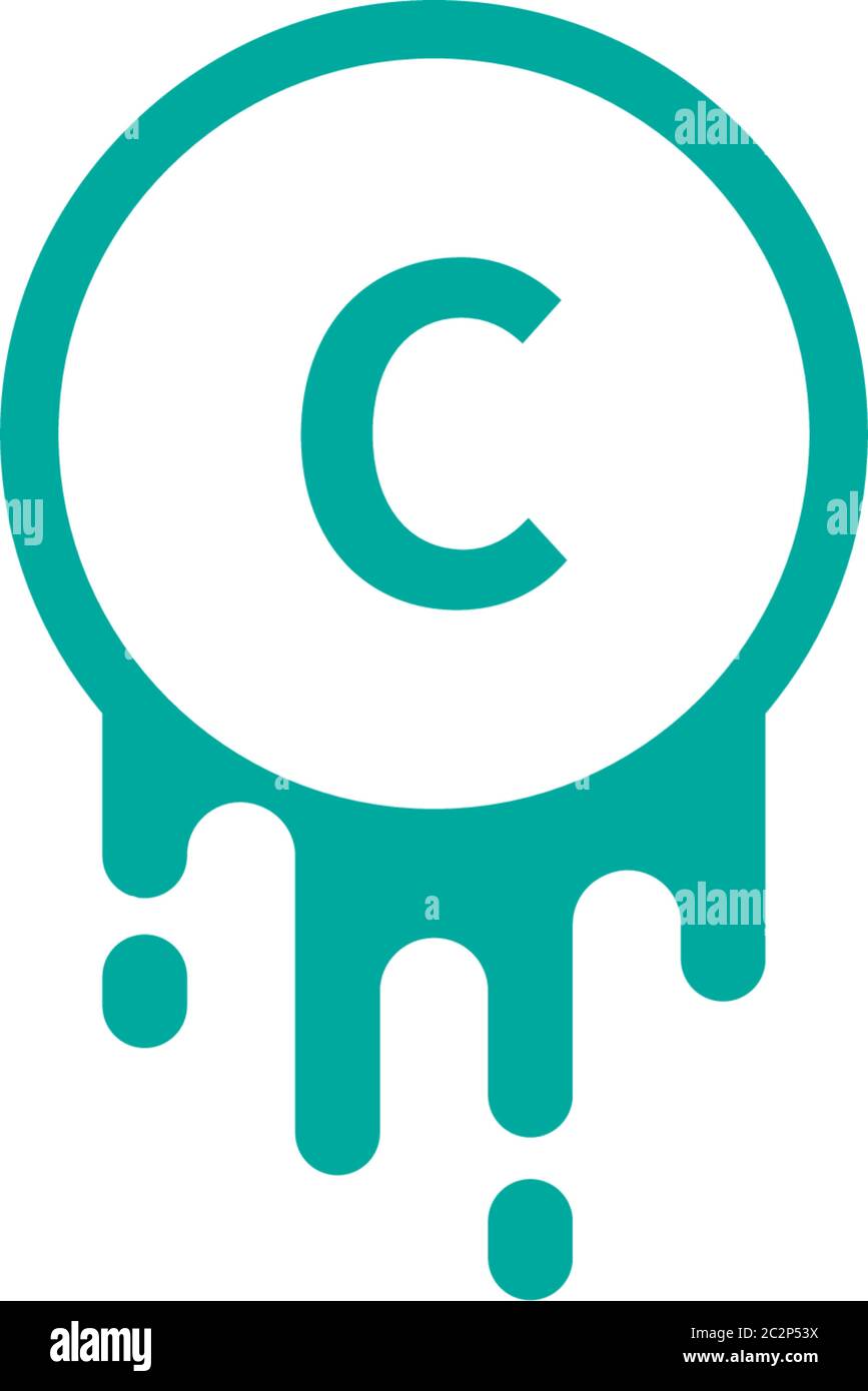 Letter C logotype in green color design concept illustration Stock ...
