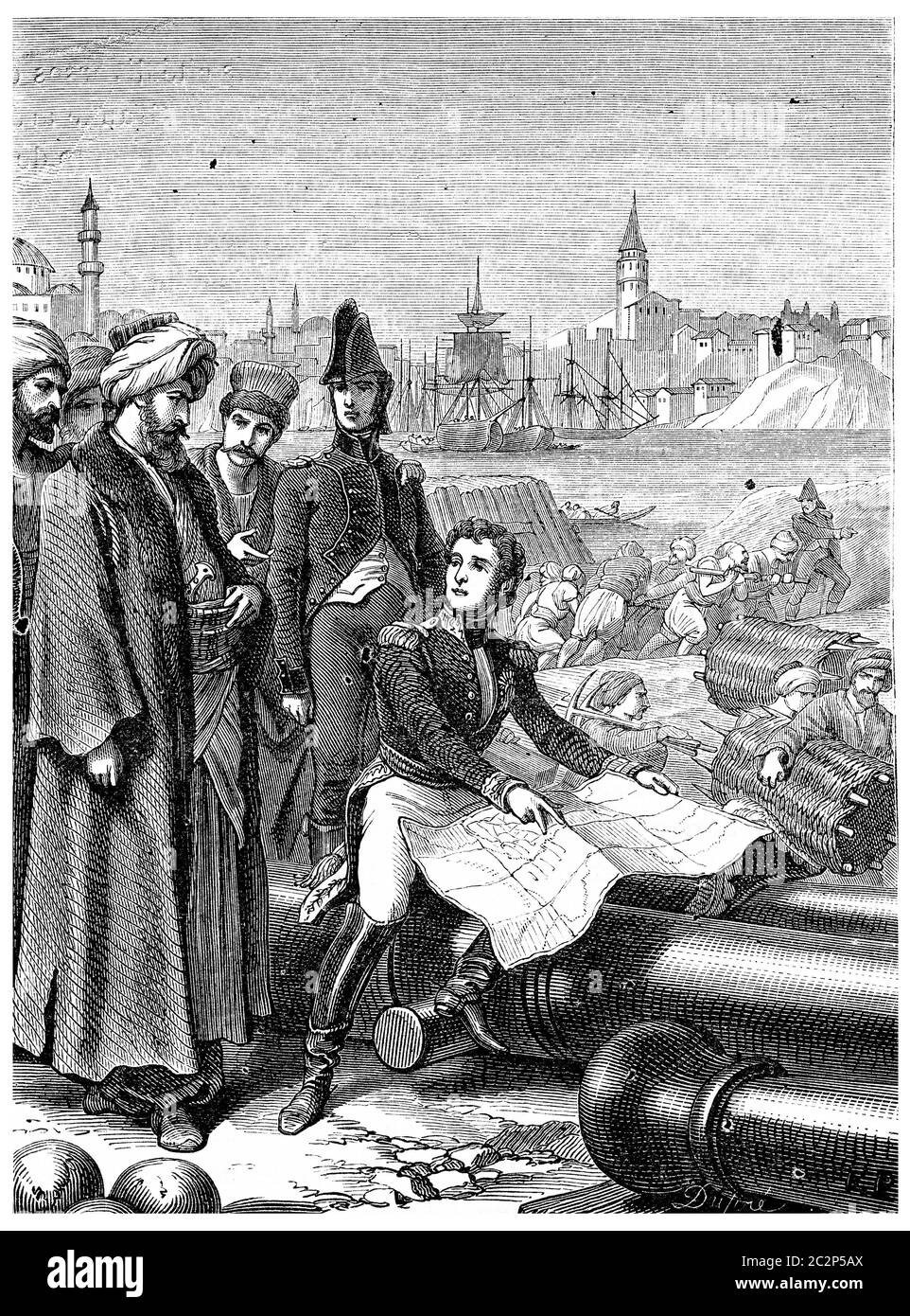 General Sebastiani directing the work of defense of Constantinople ...